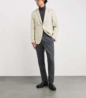 Isaia Wool-silk-linen Capri Blazer
