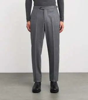 Isaia Wool-cashmere Tailored Trousers