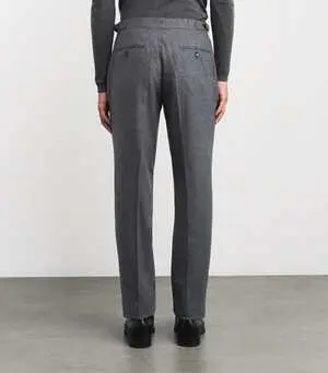 Isaia Wool-cashmere Tailored Trousers