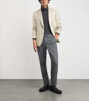 Isaia Wool-cashmere Tailored Trousers
