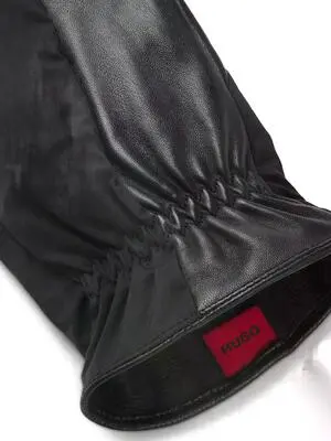 Hugo Leather Panelled Gloves