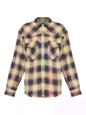 Dsquared2 Longsleeved Plaid Shirt - Neutrals