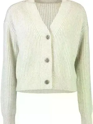 TWP V-neck Ribbed Cardigan