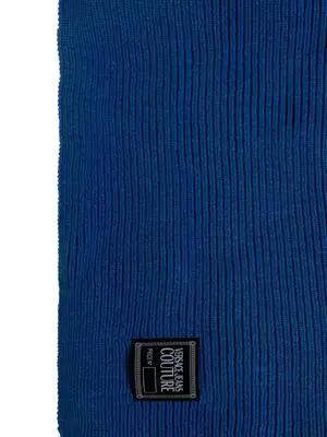 Versace Ribbed Logo Scarf - Blue