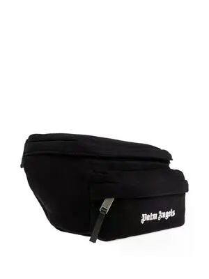 Palm Angels Logo-embroidered Bum Bag - Black