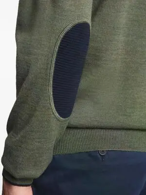 FAY Crew-neck Sweater With Elbow Patches