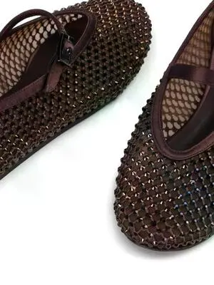 LE SILLA Gilda Embellished Ballet Flats - Brown