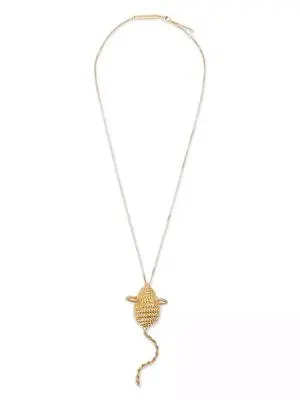 Loewe Mouse Pendant Necklace - Gold