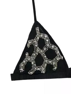 Patrizia Pepe Embroidered Triangle-cup Bra