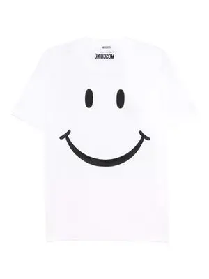 Moschino Smiley-print Cotton T-shirt - White