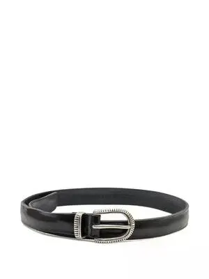 ORTIGNI Engraved-buckle Belt - Black