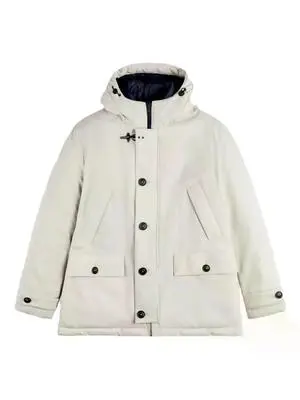 FAY Button-up Hooded Parka Coat