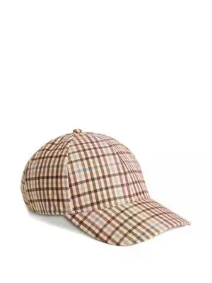 Woolrich Checked Baseball Cap - Neutrals