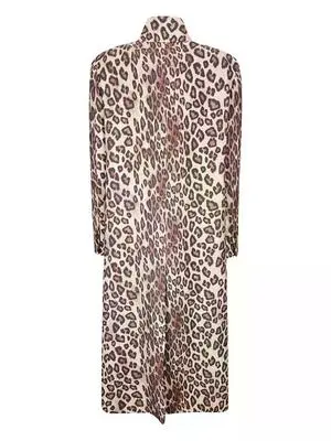 Alberto Biani Leopard-print Button Coat