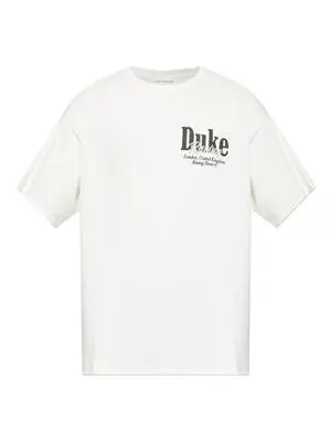 DUKE + DEXTER Logo-print T-shirt - Neutrals