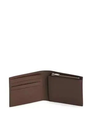 JIL SANDER Embossed Zipped Leather Wallet