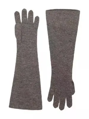 DARKPARK Knitted Full-finger Gloves - Brown
