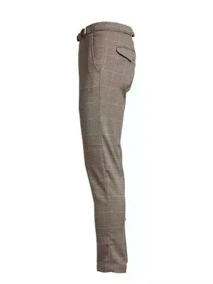 WHITE SAND Check Houndstooth Trousers