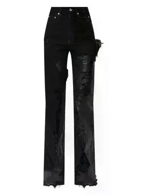 Rick Owens Raw Edge Hem Jeans For Women