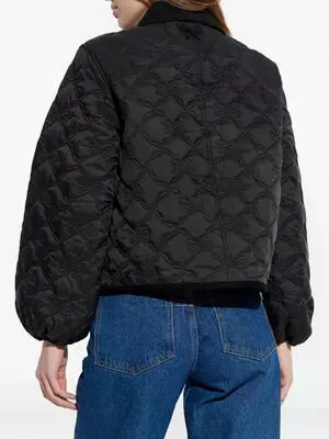LoveShackFancy Quilted Bow Jacket - Black