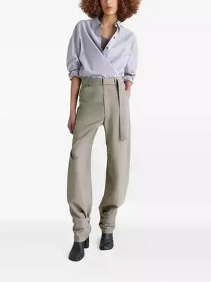LEMAIRE Belted Button-tab Trousers