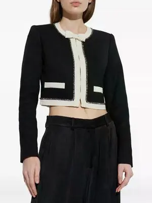LoveShackFancy Embellished Bow Jacket