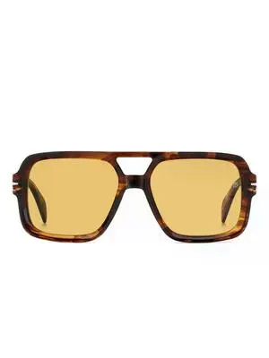 DB EYEWEAR BY DAVID BECKHAM Pilot-frame Sunglasses - Brown