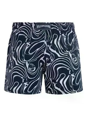 Vilebrequin Orcas-print Swim Shorts - Blue