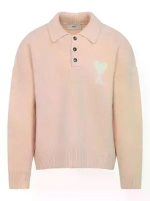 Ami Button Alpaca Polo Shirt