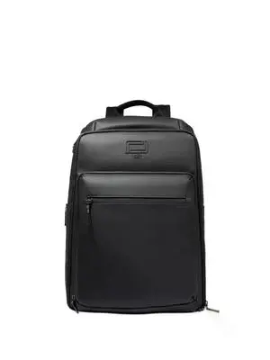 LANCEL Embossed Logo Backpack - Black