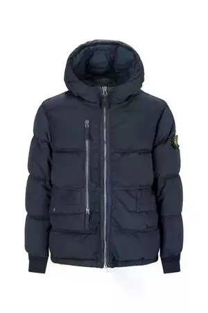 Stone Island Hooded Puffer Jacket - Blue
