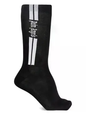 Palm Angels Striped Socks - Black