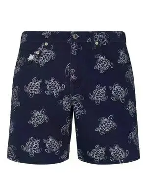 Vilebrequin Five-pocket Turtle-print Bermuda Shorts