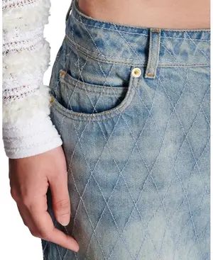 Balmain Diamond Washed Denim Straight-fit Jeans