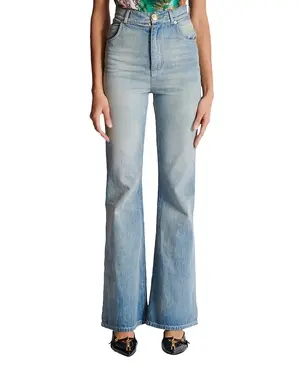 Balmain Flared Denim Jeans - Blue