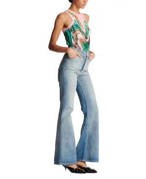 Balmain Flared Denim Jeans - Blue