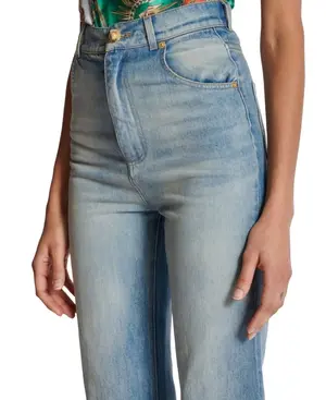Balmain Flared Denim Jeans - Blue