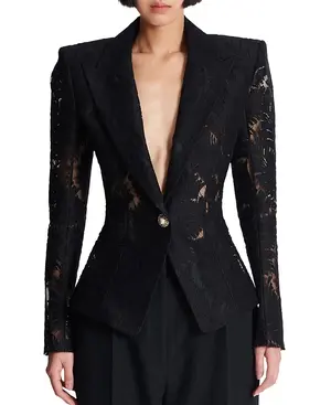 Balmain Fitted Lace Jacket