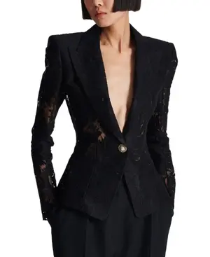 Balmain Fitted Lace Jacket