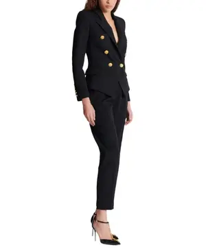 Balmain Grain De Poudre 6-button Fitted Jacket