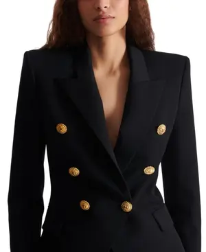 Balmain Grain De Poudre 6-button Fitted Jacket