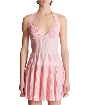 hot pink layered dress Strapless Pink Chiffon Pleated Tiered Maxi Dress – Dressesforparty main image 0