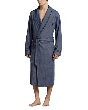Polo Ralph Lauren Herringbone Jacquard Robe - Cruise Navy/black