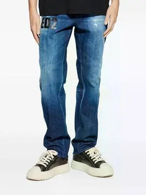 Dsquared2 Distressed Logo Jeans