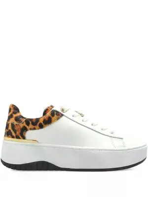 Michael Kors Textured Leopard Sneakers - White