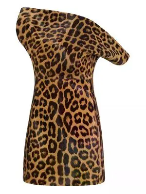 Khaite Off-shoulder Leopard Print Top