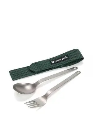 SNOW PEAK Logo-engraved Fork And Spoon Set
