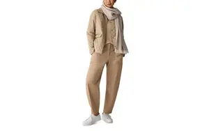 Eileen Fisher Ankle Barrel Pants - Biscuit