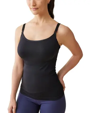 INGRID & ISABEL Postpartum Shaping Cami Set - Black/ Black