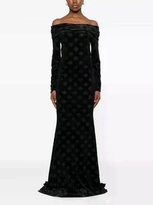 ALESSANDRO LEGORA Diamond-pattern Gown